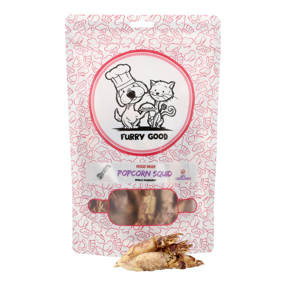 Freeze Dried Popcorn Squid - 35g – Furry Good